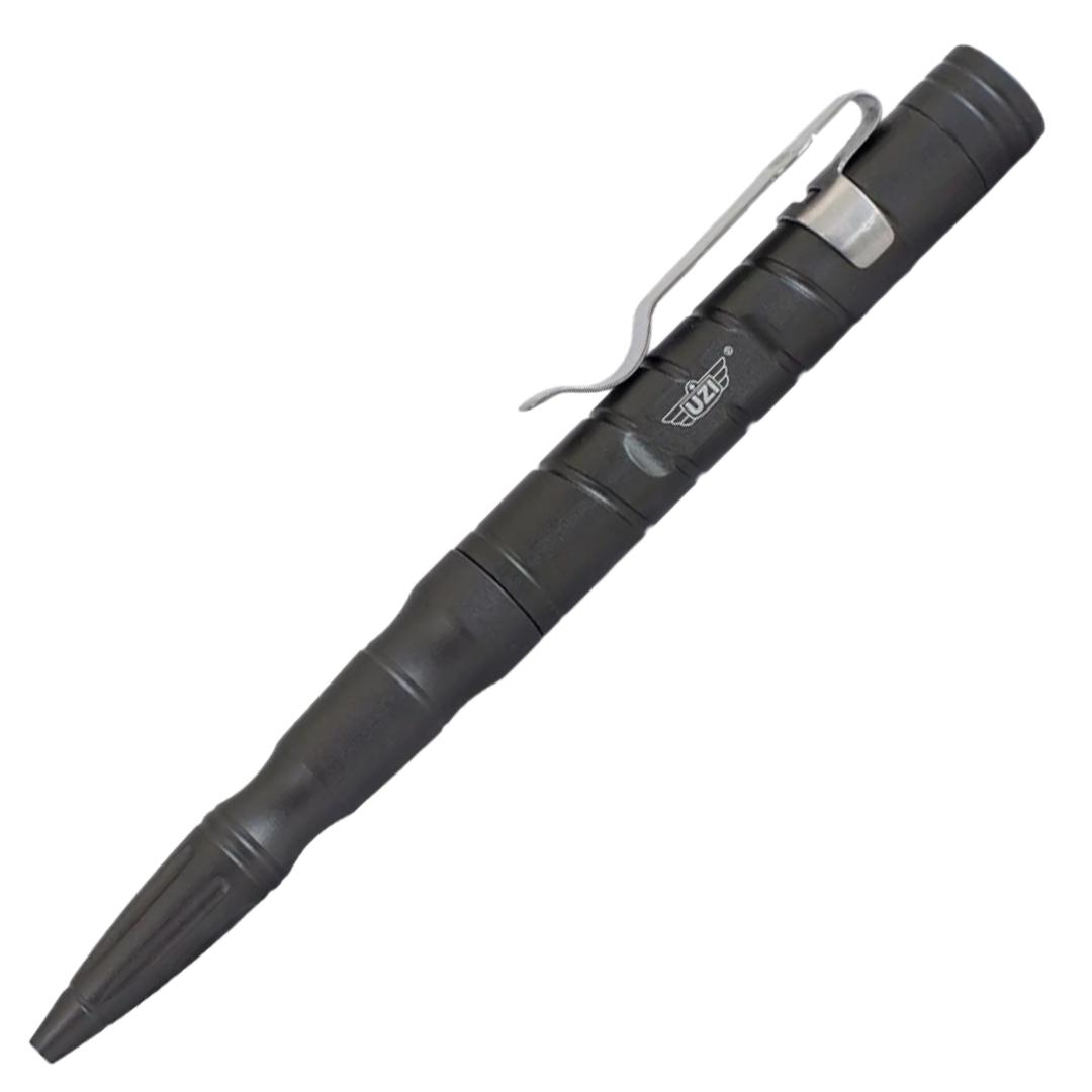 UZI Tactical Defender Pen With LED Light, Black